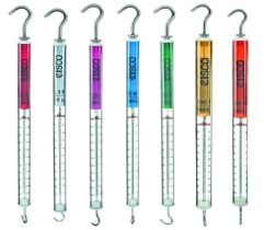 Tubular spring balance, premium, Complete set/10 - Haines Educational